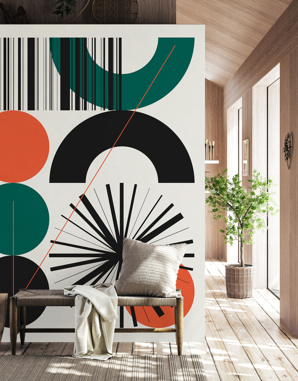 Kontrast Wall panels, artwork by PosterLad for BLIK wall decor