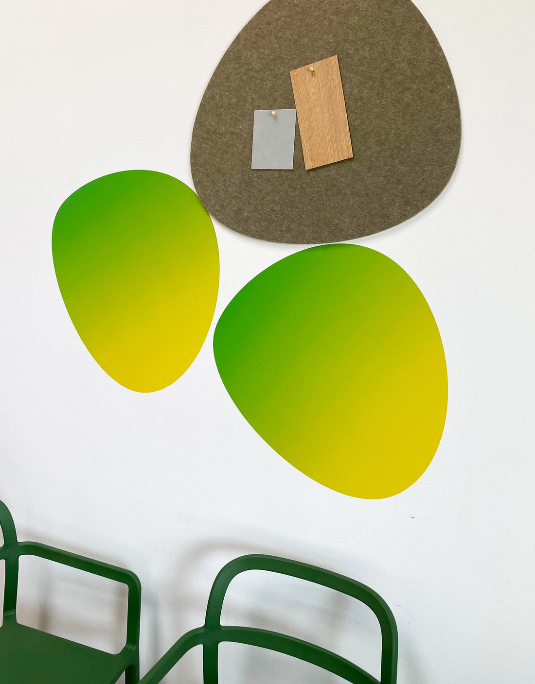 Yellow Gradient Pebble Dry Erase Wall Decal by BLIK