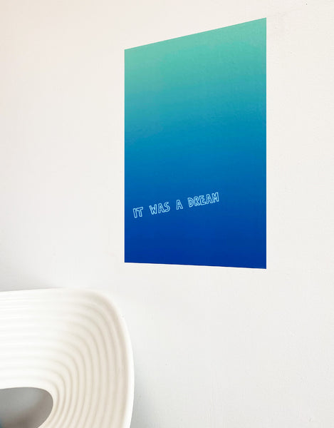 Blue Gradient Rectangle Dry Erase Wall Decal by BLIK – Blik