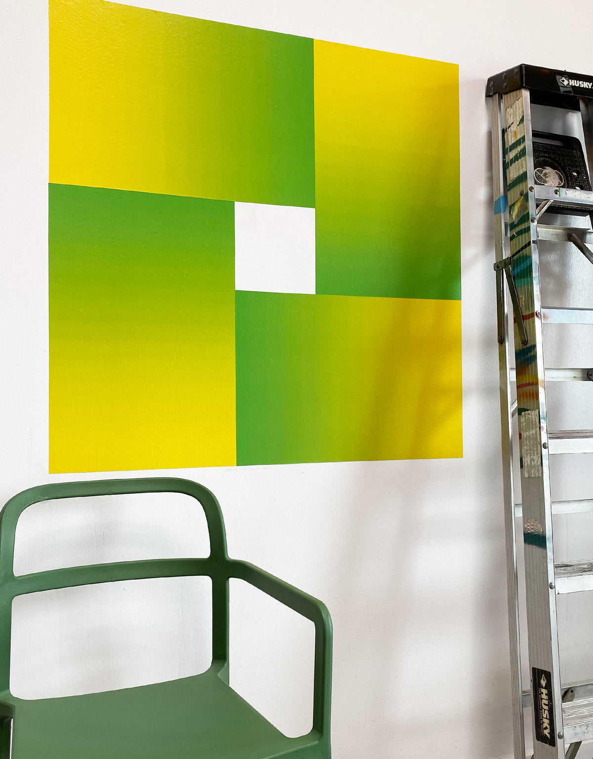 Yellow Gradient Rectangle Dry Erase Wall Decal by BLIK