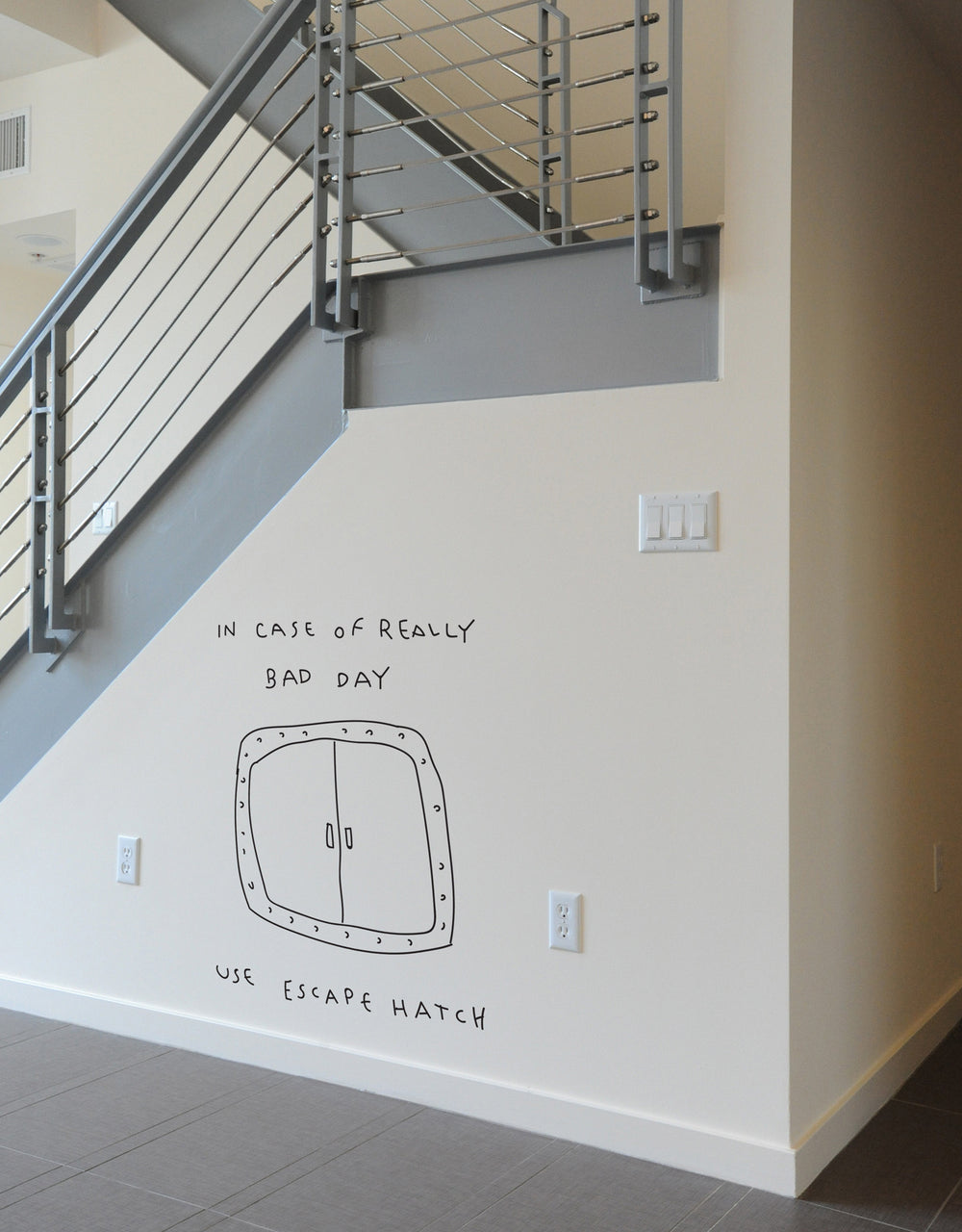 Escape Hatch Vinyl Wall Decoration | Funny Vinyl Wall Decals
