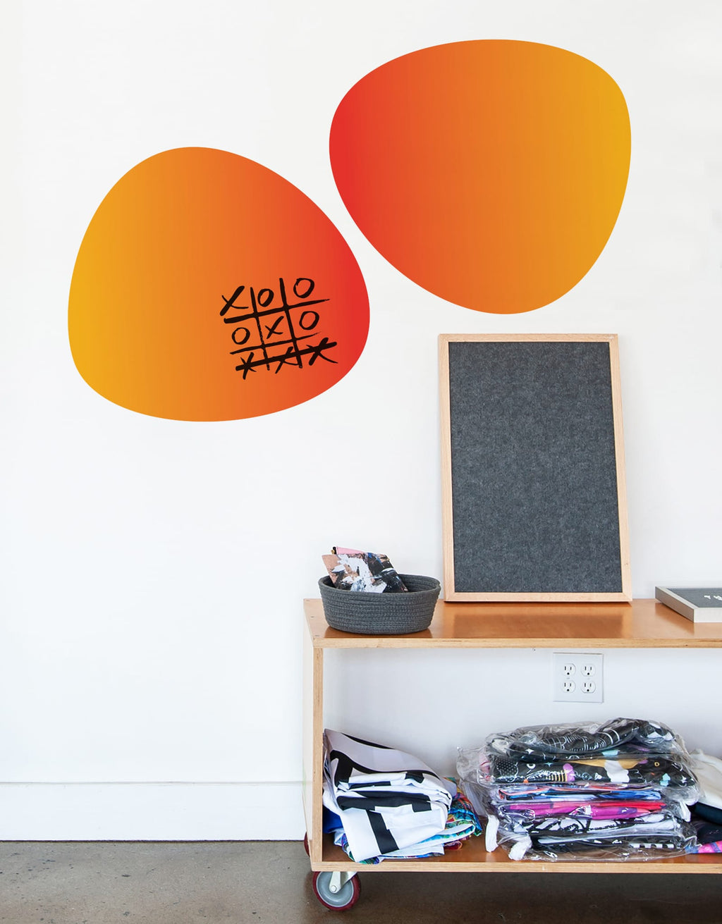 Orange Gradient Pebble Dry Erase Wall Decal