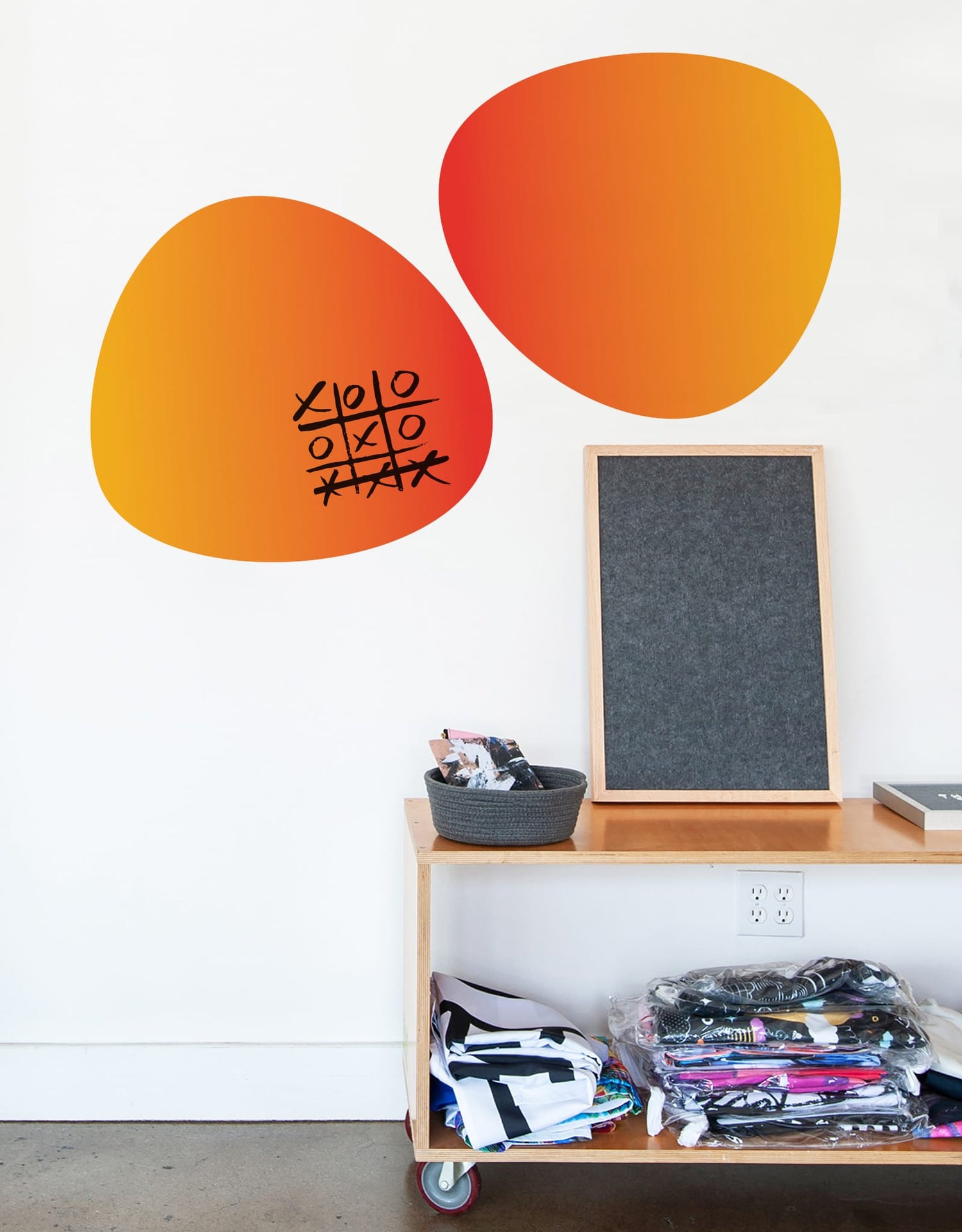 Orange Gradient Pebble Dry Erase Wall Decal