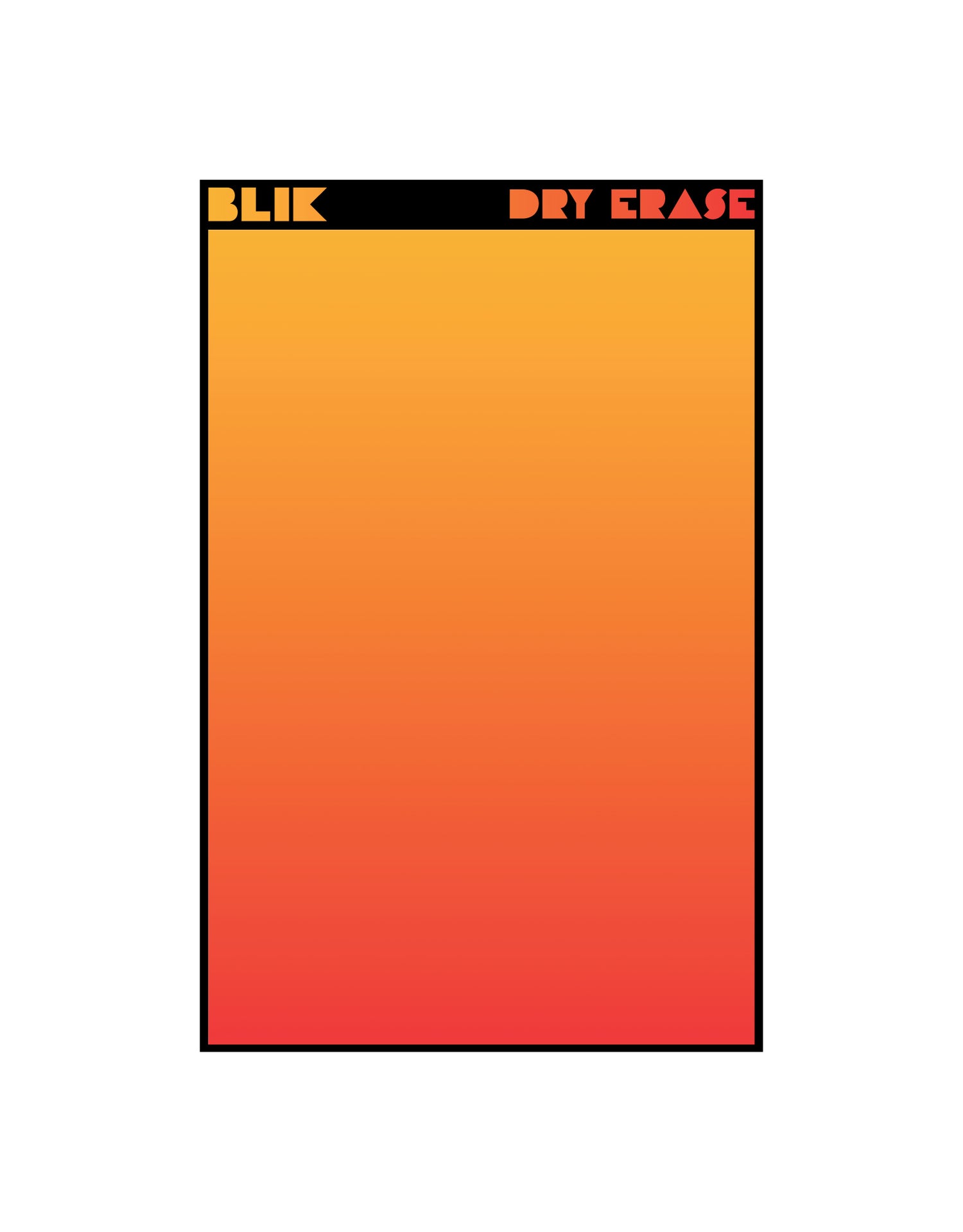 Orange Gradient Rectangle Dry Erase Wall Decal by BLIK