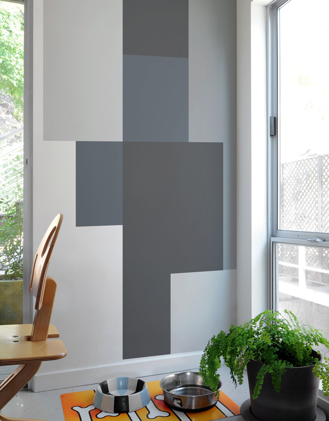 Color Block Parallel | Self Adhesive Wall Decals | Blik