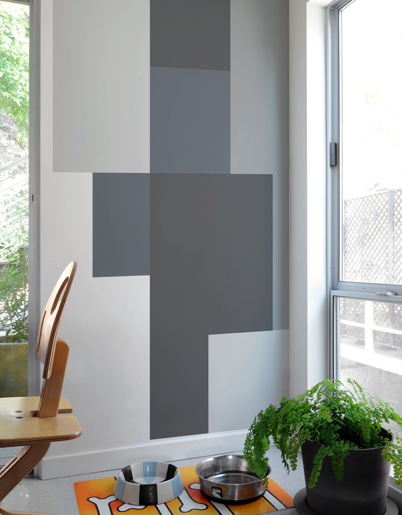 Color Block Parallel | Self Adhesive Wall Decals | Blik