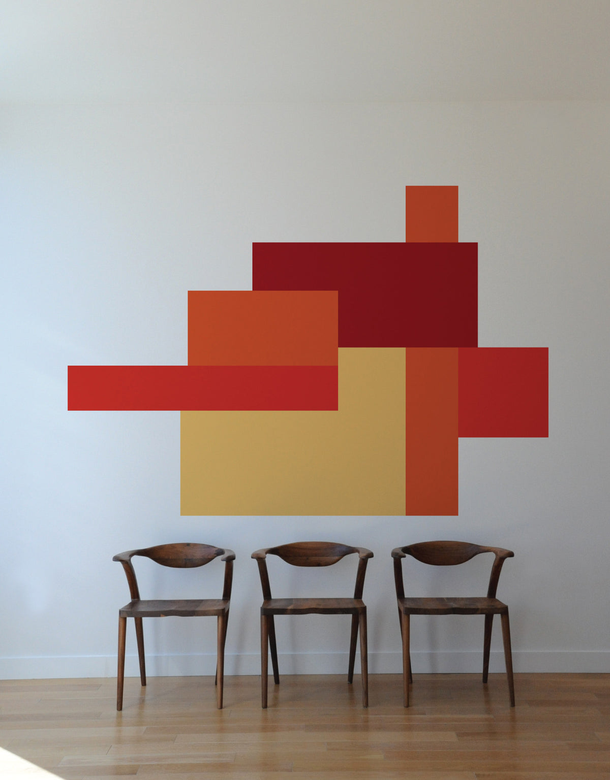 Color Block Parallel | Self Adhesive Wall Decals | Blik
