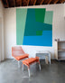 Color Block Slant Wall Art | Self Adhesive Vinyl Stickers | Blik