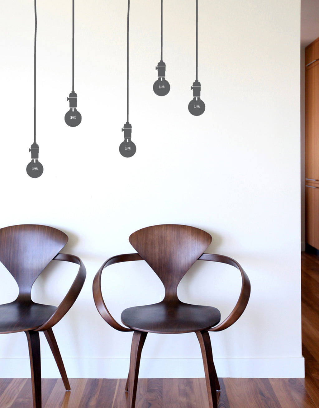 Hanging Light Bulb Wall Decal | Light Bulb Wall Stickers