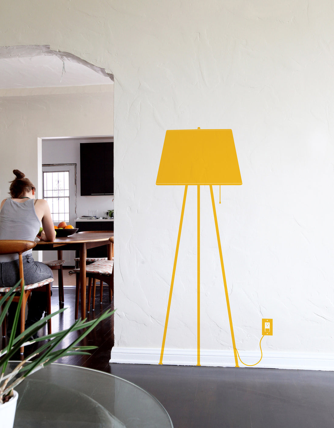 Tripod Lamp Wall Decal | Vinyl Wall Sticker Lamp | Blik