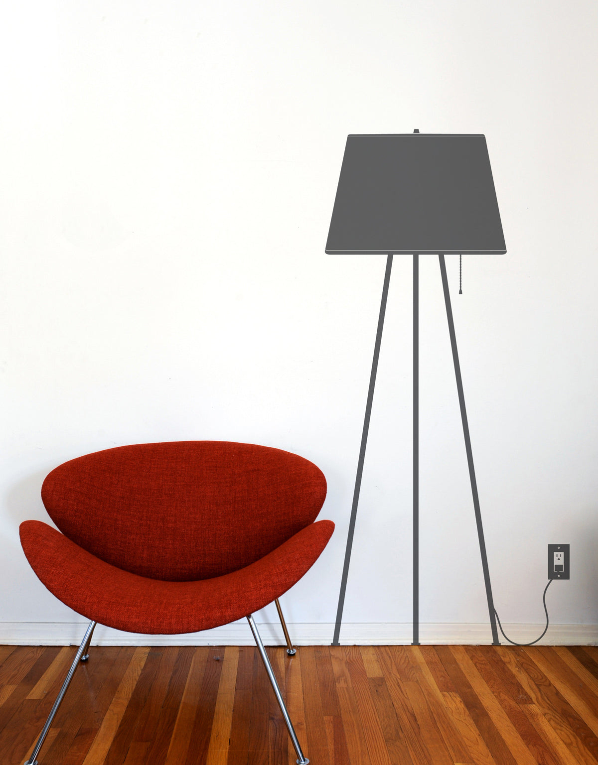 Tripod Lamp Wall Decal | Vinyl Wall Sticker Lamp | Blik