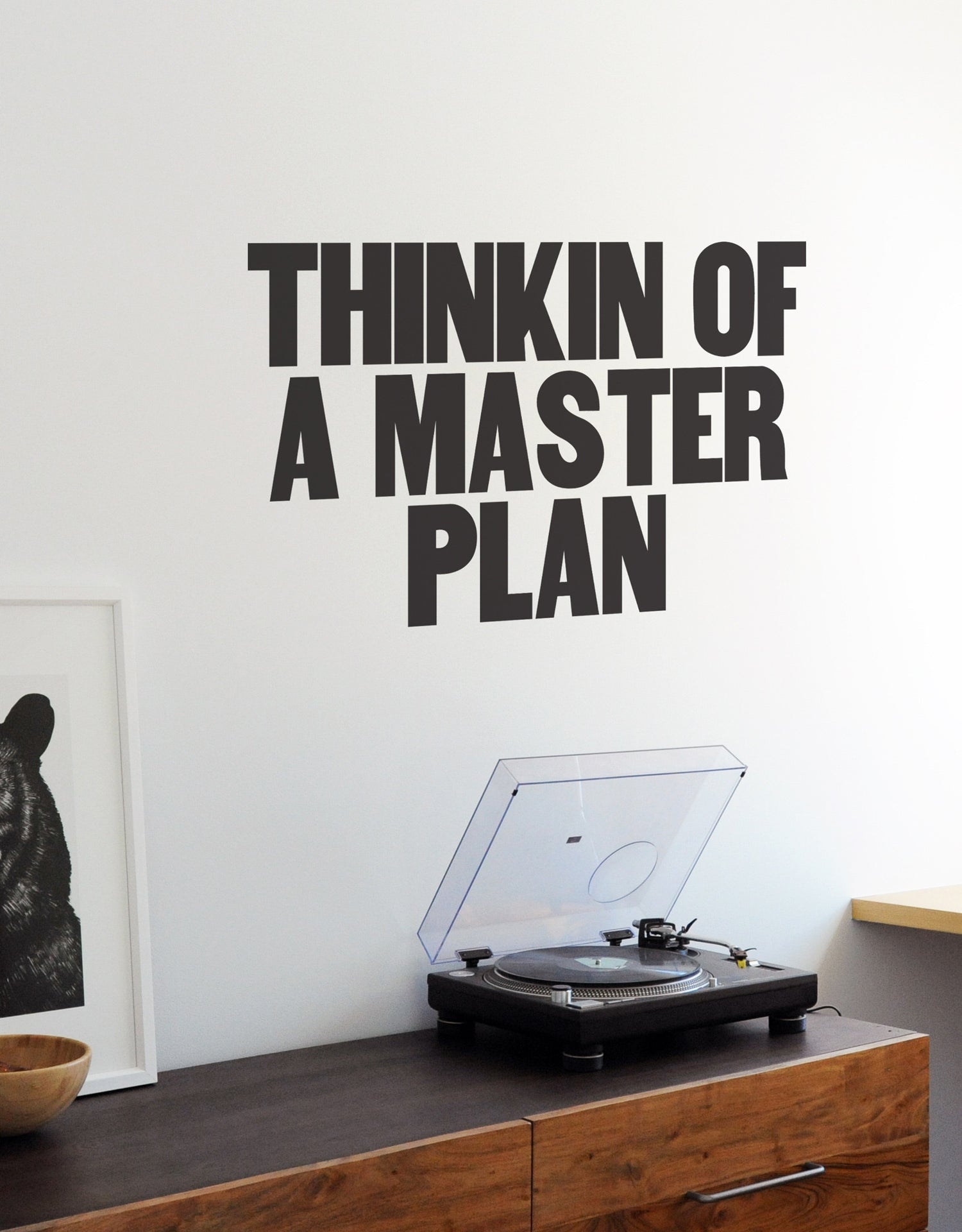 Thinkin of a Master Plan Decal | Lyric Wall Art Vinyl Decal