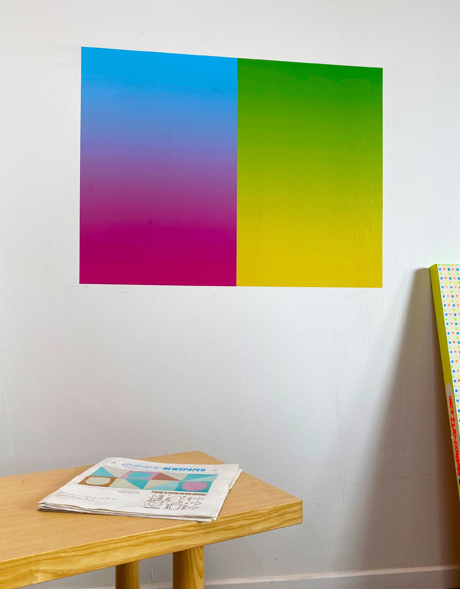 Yellow Gradient Rectangle Dry Erase Wall Decal by BLIK – Blik