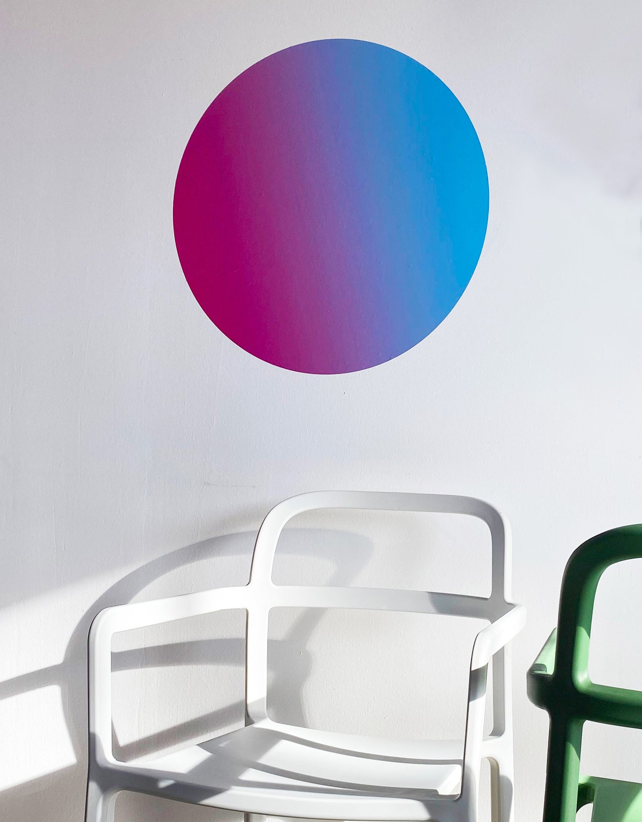 Pink Gradient Circle Dry Erase Wall Decal by BLIK